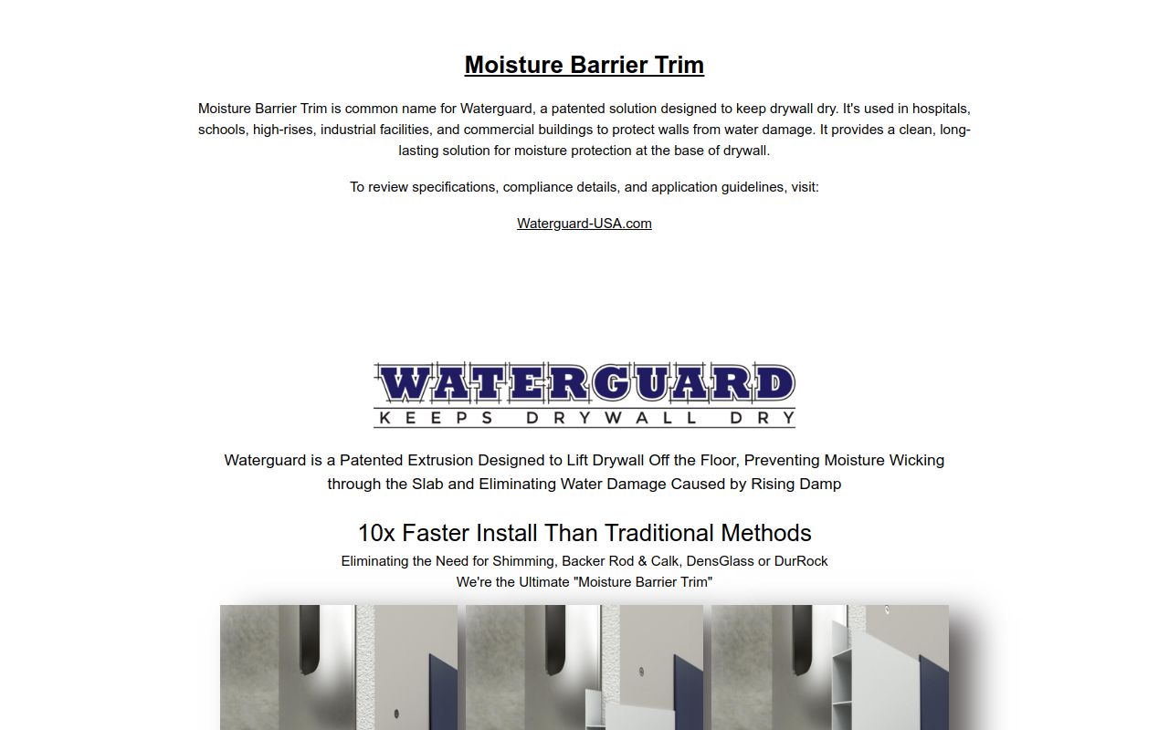 Moisture Barrier Trim is a common name for Waterguard